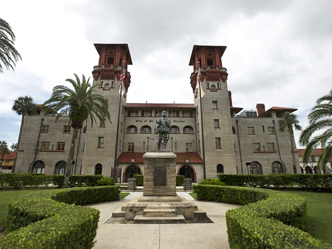 The majestic towers of Flagler College rise like a castle from a fairy tale &ndash; Florida's answer to Hogwarts.