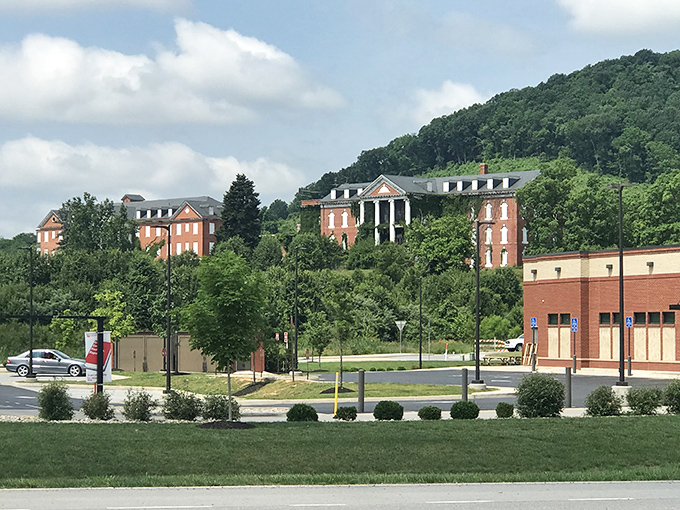 Rolling hills embrace this charming valley town like a warm, welcoming hug from nature.