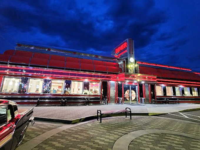 When Sunliner's neon lights glow against the night sky, even passing cars slow down for a second look.