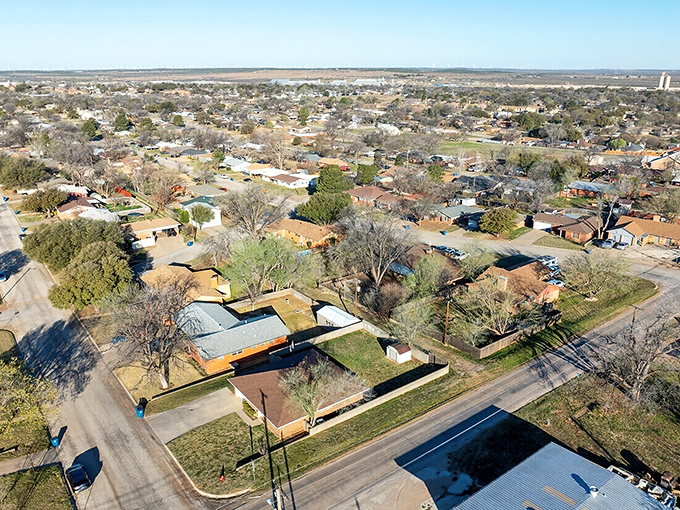 Wide streets and historic buildings give Sweetwater its character - less traffic, more charm, and room to breathe.