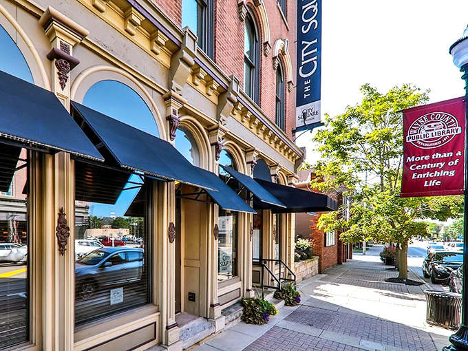 City Square's elegant entrance invites you into a world where small-town charm meets big-city steak expertise.