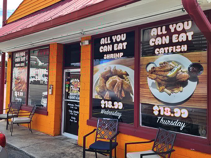 All-you-can-eat heaven awaits behind these windows. Your belt may never forgive you, but your taste buds will thank you forever.