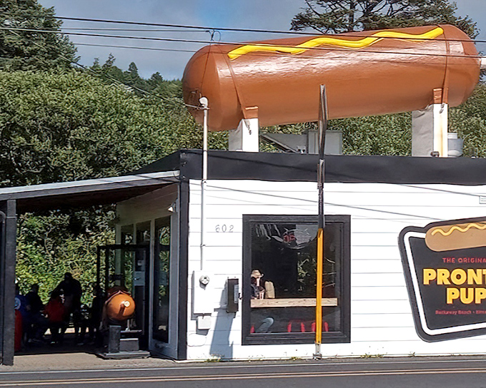 The original corn dog shrine! That enormous hot dog sculpture is either the best roadside attraction ever or proof that dreams really do come true.