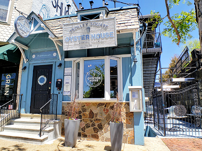 This quaint blue building houses some of Wilmington's finest oysters &ndash; a true hidden pearl in the city.