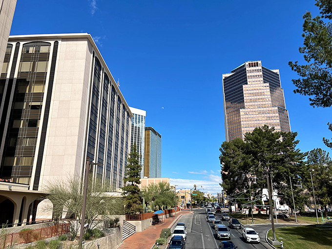 Downtown Tucson blends modern high-rises with desert charm, where big-city amenities meet small-town friendliness.