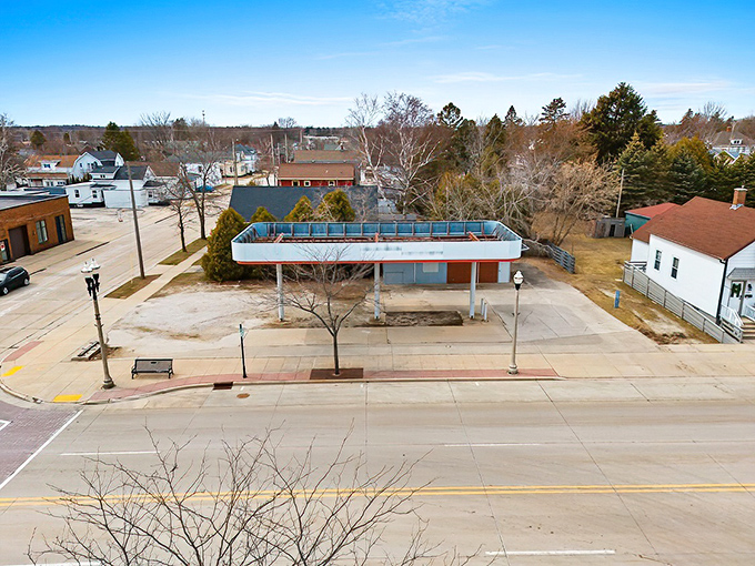 Historic storefronts line the streets of Two Rivers, creating that perfect small-town atmosphere that makes you want to linger longer.