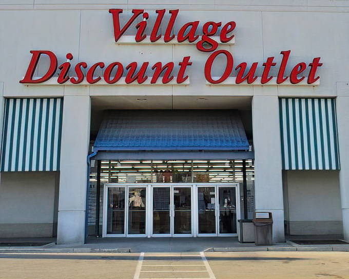 The unassuming storefront of Village Discount belies the treasure trove of possibilities lurking just beyond those doors.