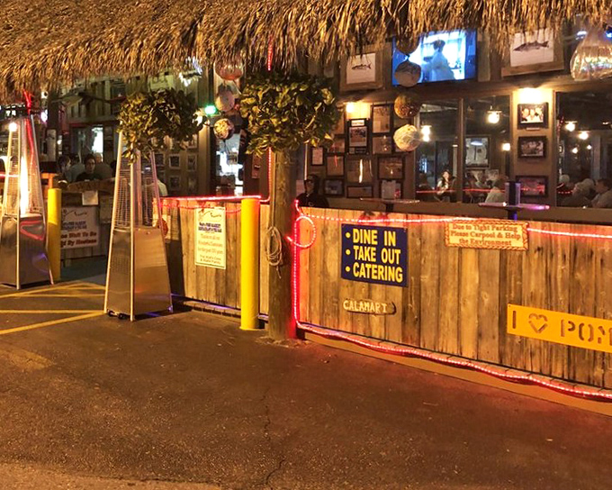 Night lights and palm fronds create the perfect backdrop for seafood that tastes like vacation feels.