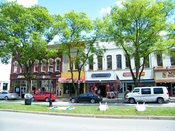 Route 6 runs through Wellsboro like a timeline connecting past and present, with gas lamps that still light the way.