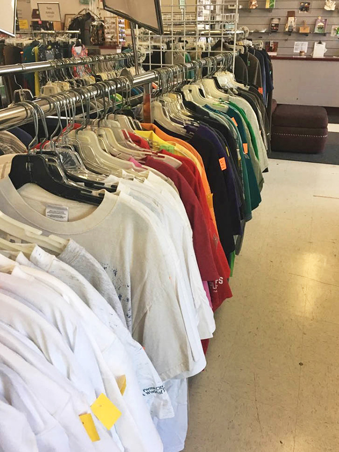 Color-coded clothing nirvana. Someone clearly understands that shopping is infinitely more pleasant when you're not digging through chaos.