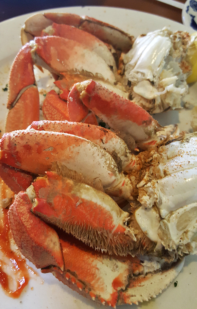 These crab legs aren't just food; they're an interactive experience where the reward for your labor is sweet, succulent meat worth every crack.