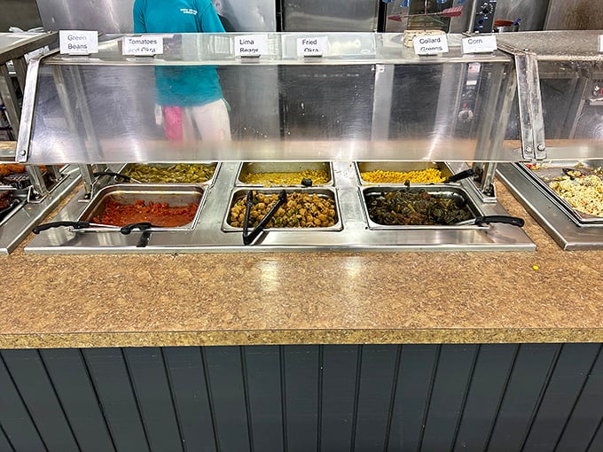 The buffet line stretches before you like the yellow brick road, except Dorothy's heading for barbecue instead of Oz.