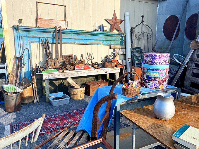 Rustic charm meets serious collecting in this antique wonderland where every item tells a story.
