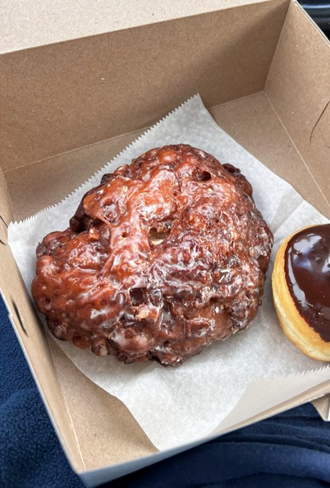 Behold the apple fritter that launched a thousand road trips &ndash; gloriously glazed and worth every calorie.