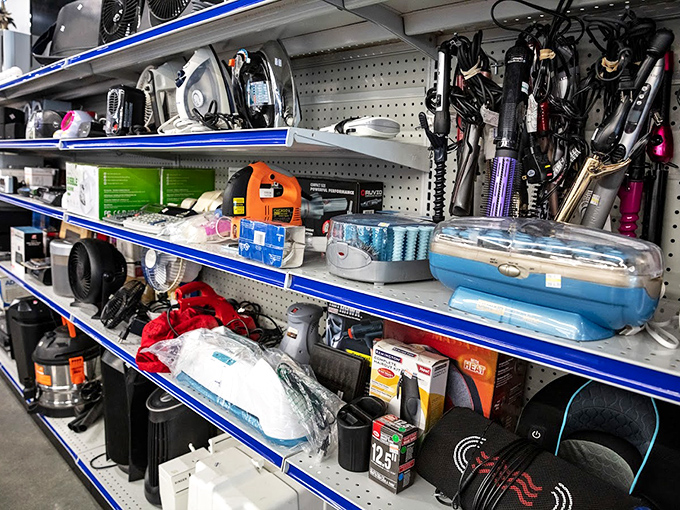 Small appliances section: where someone's abandoned New Year's resolution to make smoothies becomes your kitchen upgrade.