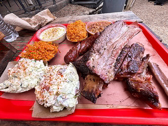 This tray contains enough meat to make Fred Flintstone jealous and your cardiologist nervous&mdash;worth every delicious bite.
