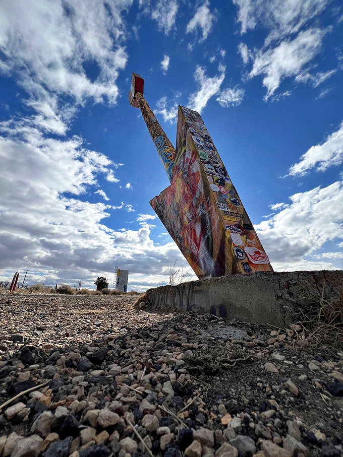 Up close, the arrows reveal their battle scars&mdash;layers of graffiti telling stories of visitors who couldn't resist leaving their mark on history.
