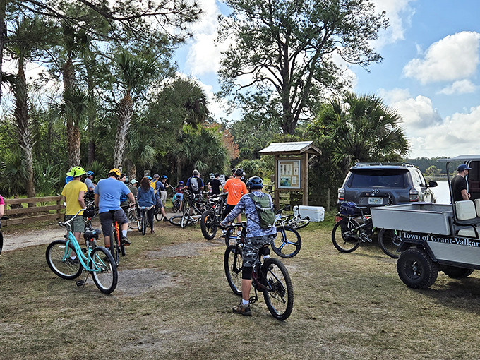 Weekend warriors unite! Grant-Valkaria's trail system attracts cyclists of all ages, proving Florida's not just for beach lounging and early bird specials.