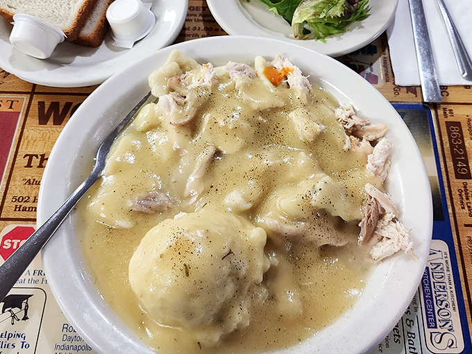 Behold the legendary biscuits and gravy&mdash;a creamy, peppery masterpiece that's worth crossing state lines for. This isn't just breakfast; it's edible therapy.