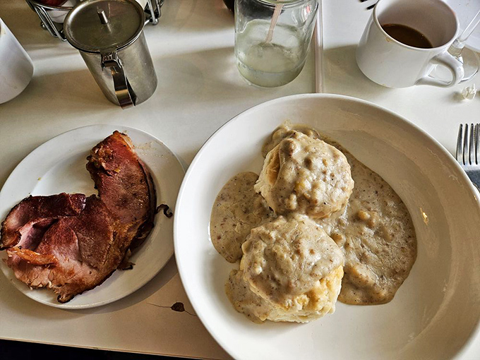 Behold the famous biscuits and gravy &ndash; cloud-like pastry islands floating in a sea of peppery, sausage-studded gravy that might just change your life.