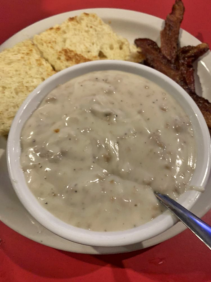 Biscuits and gravy: the ultimate comfort food diplomat, bringing together flaky carbs and savory gravy in a harmony that makes Monday mornings bearable again.