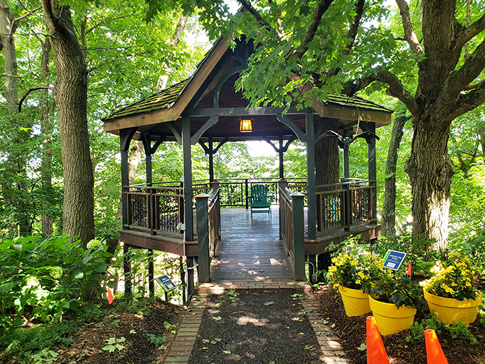 This enchanted gazebo at Bookworm Gardens isn't waiting for Hansel and Gretel&mdash;it's waiting for you and perhaps a good novel.