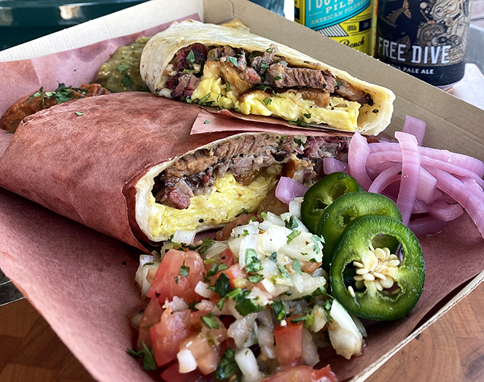 Breakfast burritos that could make a Texan weep &ndash; tender brisket and fluffy eggs wrapped in what can only be described as edible joy.