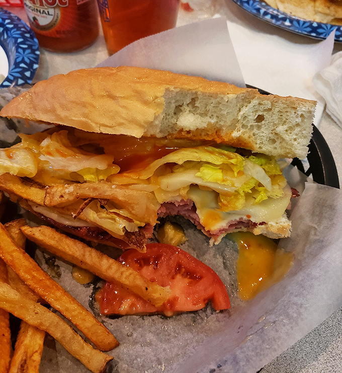 The legendary breakfast hoagie in all its glory &ndash; where egg yolk meets meat meets cheese in a harmony so perfect it should have its own Pittsburgh symphony.