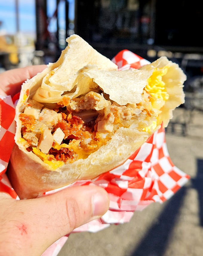 Breakfast burrito nirvana has been achieved. This handheld masterpiece packs more flavor into one tortilla than should be legally possible.