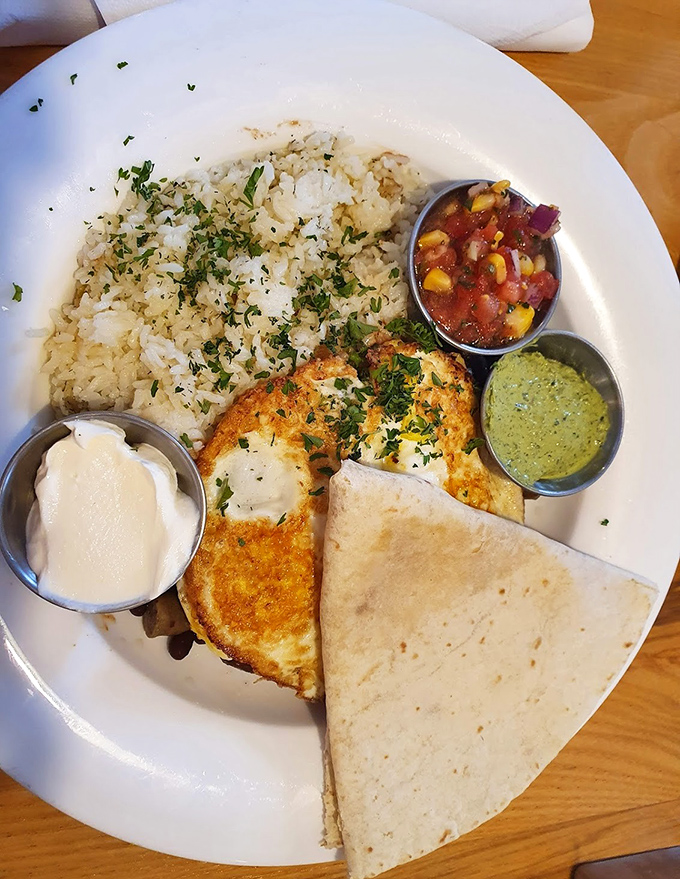 This plate arrives looking like sunshine itself decided to become breakfast&mdash;colorful, generous, and absolutely irresistible.
