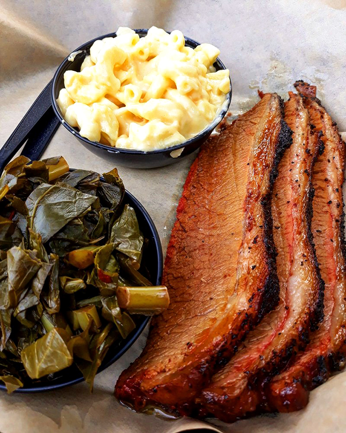 Brisket so perfect it should have its own Instagram account. That smoke ring isn't just pink&mdash;it's the barbecue equivalent of a Michelin star.