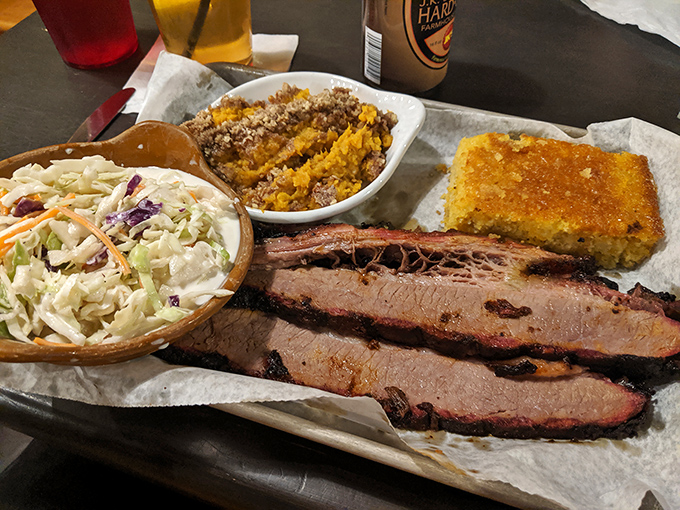 Brisket that doesn't need a filter. That pink smoke ring isn't Instagram trickery&mdash;it's the badge of honor earned through patient smoking and barbecue wisdom.