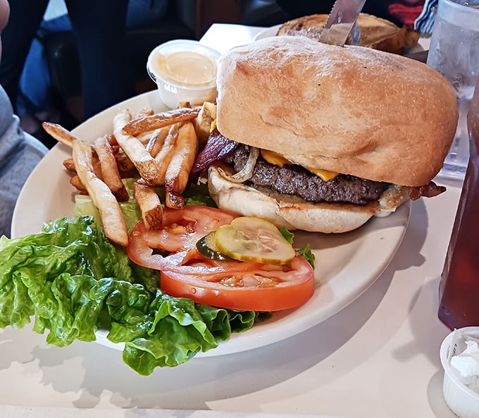 Behold, the burger of your dreams. That perfect stack of beef, cheese, and fresh toppings is what midnight cravings are made of.