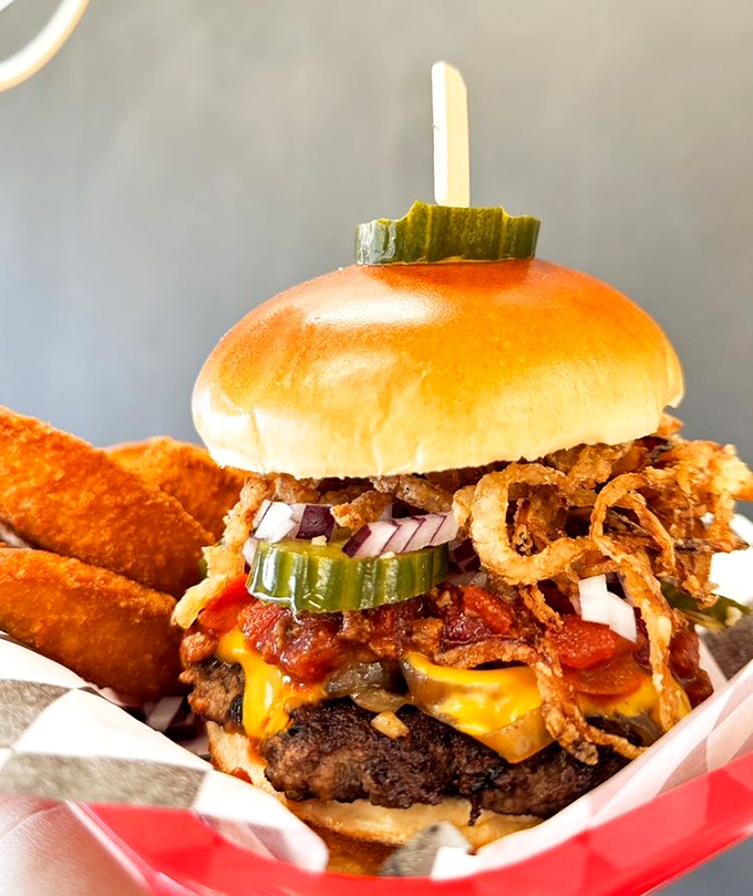 Behold the architectural marvel that is a Stacked burger&mdash;where every layer conspires to create the perfect bite.