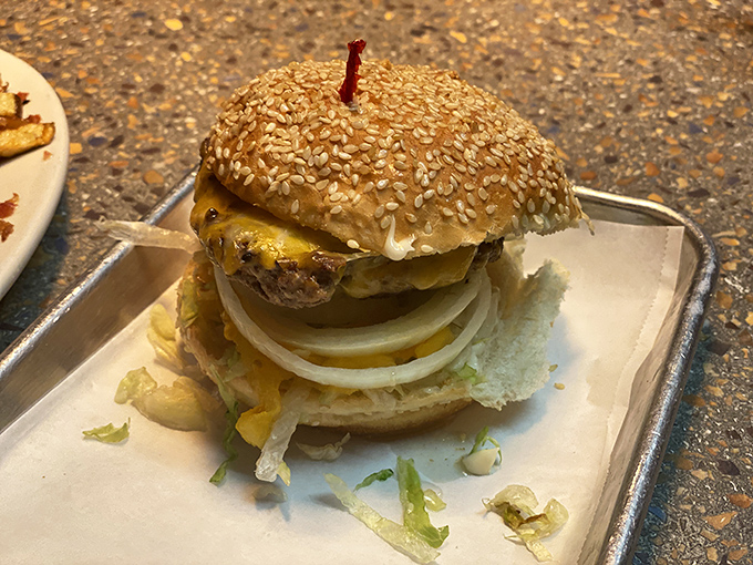 A burger that doesn't need fancy tricks&mdash;just a perfectly seared patty, melty cheese, and a sesame bun that means business.