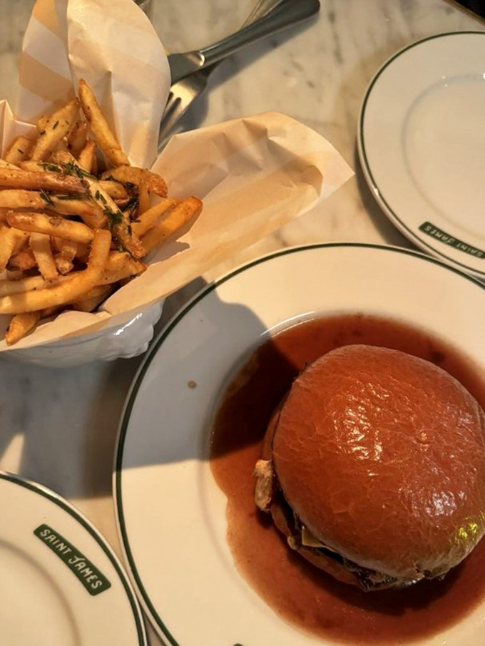 Golden fries that audibly crunch and a burger that sits in a pool of its own delicious juices—this isn't a meal, it's a religious experience.