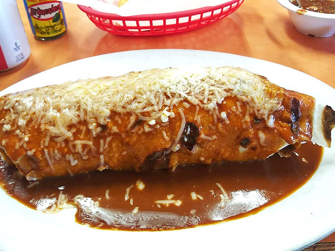 This isn't just a burrito&mdash;it's a life event wrapped in a tortilla. The sauce-to-cheese ratio deserves its own mathematical theorem.