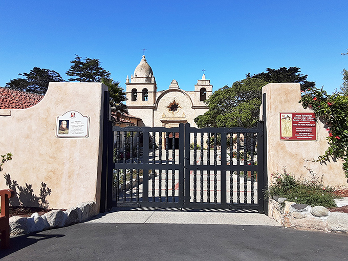 The historic Carmel Mission stands as a serene sentinel of California's past, its Spanish Colonial architecture a photographer's dream.
