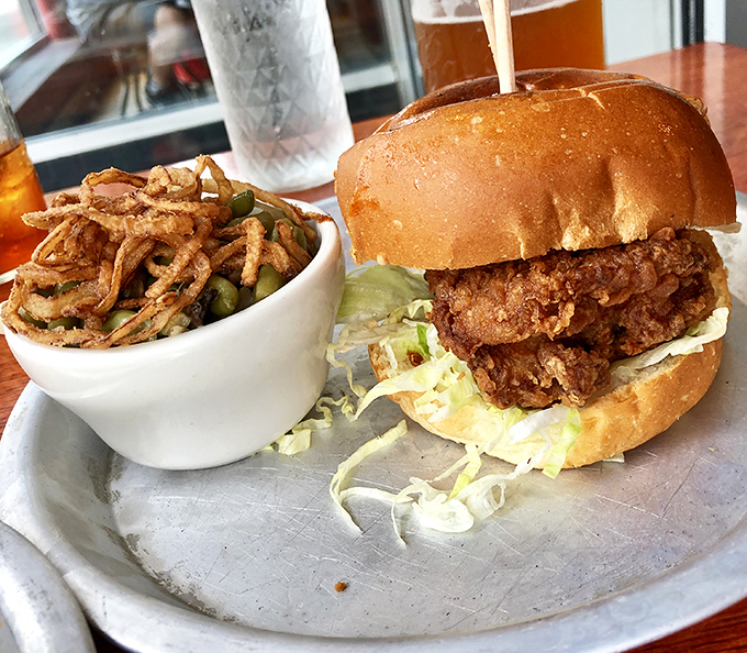 This sandwich requires both hands and possibly an engineering degree, but oh what a delicious challenge.