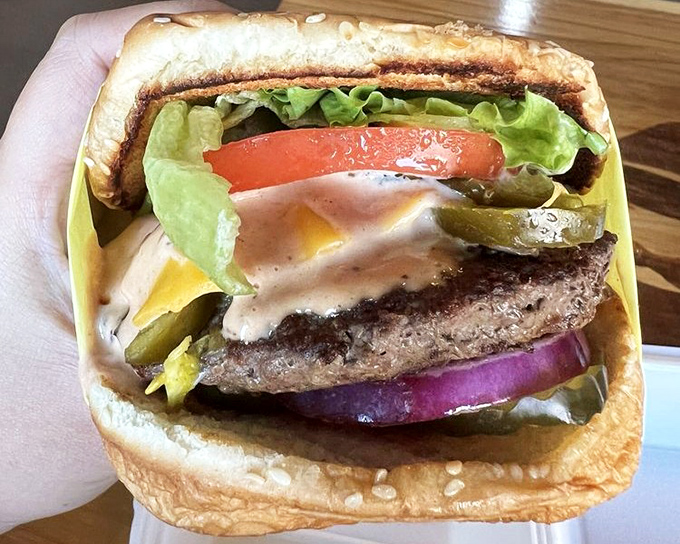 This magnificent tower of beef and cheese could make a vegetarian question their life choices.