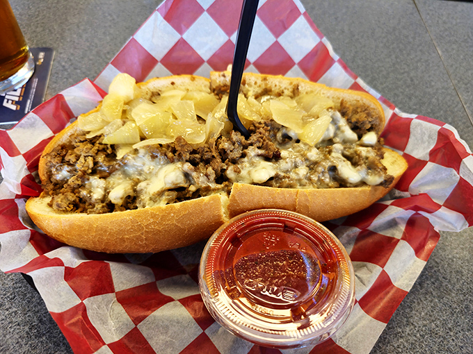 Behold the holy grail of Philadelphia cuisine&mdash;ribbons of beef embraced by melted cheese, all nestled in a perfectly crusty roll. Poetry in sandwich form.
