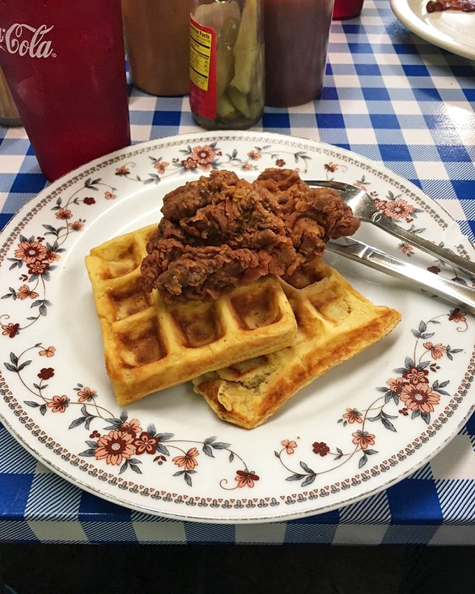 The holy matrimony of crispy fried chicken and golden waffles&mdash;a union so perfect it should have its own holiday.