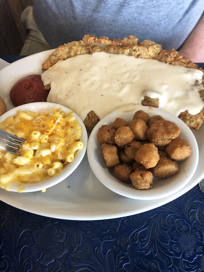 Behold the golden crown jewel that puts every other chicken fried steak to absolute shame.