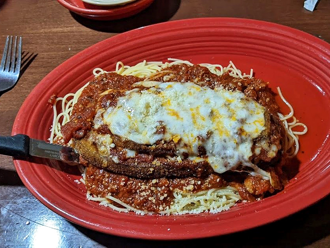 The star of the show! This chicken parmesan has converted more Ohioans than a revival meeting. That cheese pull should have its own fan club.