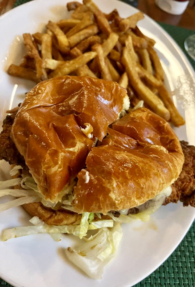 This isn't just a chicken sandwich; it's an edible masterpiece that makes you question every other sandwich you've ever committed to memory.