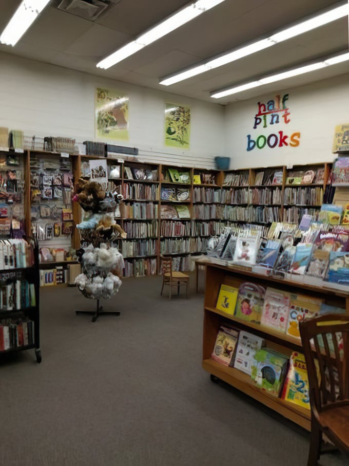 The children's section, where colorful spines and stuffed animals create the perfect gateway drug for lifelong reading addiction.