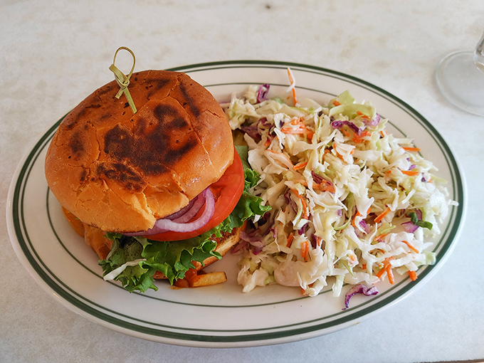 This isn't just a burger &ndash; it's a commitment to happiness, served with a side of coleslaw that didn't come from any bag.