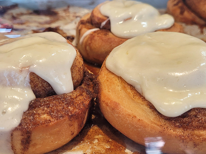 Golden spirals of perfection draped in creamy glaze that would make your grandmother weep tears of pure joy.