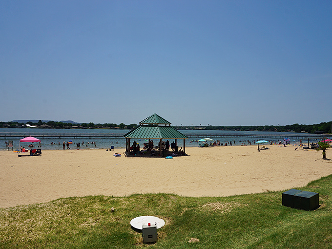 Who needs the ocean when Lake Granbury offers sandy shores, refreshing waters, and significantly fewer shark warnings?