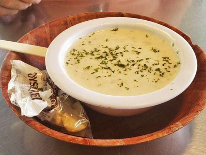 Creamy, dreamy, and worth every calorie. This clam chowder might make a Bostonian question their loyalty to New England.